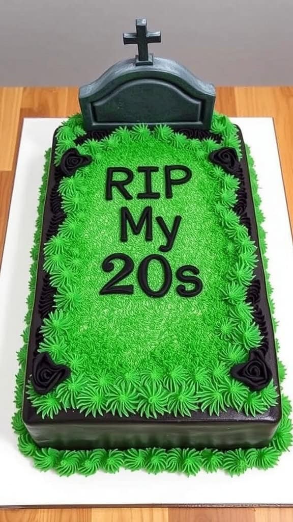 20 Creative "Death to My 20s" Cake Ideas: Graveyards, Tombstones ...